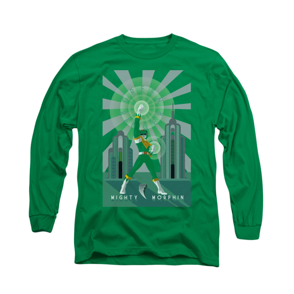 Power Rangers Shirt Green Ranger Long Sleeve Green Tee T-Shirt - Power ...