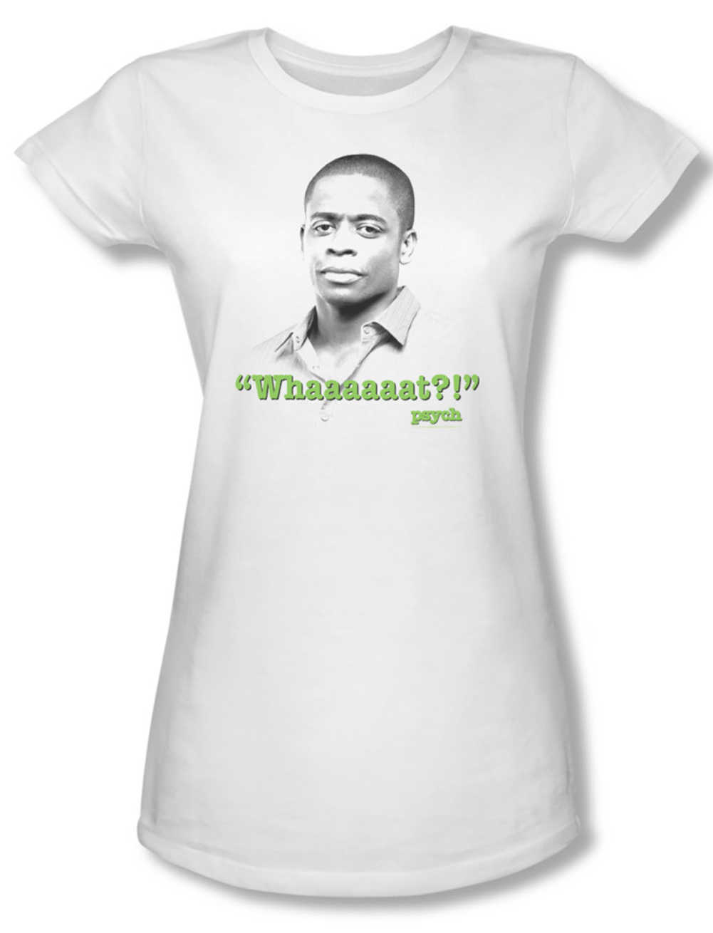 Psych Shirt Juniors Whaaaaaat?! White Tee T-Shirt - Psych Whaaaaaat ...