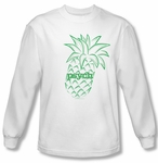 Psych Shirt Juniors Pineapple White Tee T-Shirt - Psych Pineapple Shirts