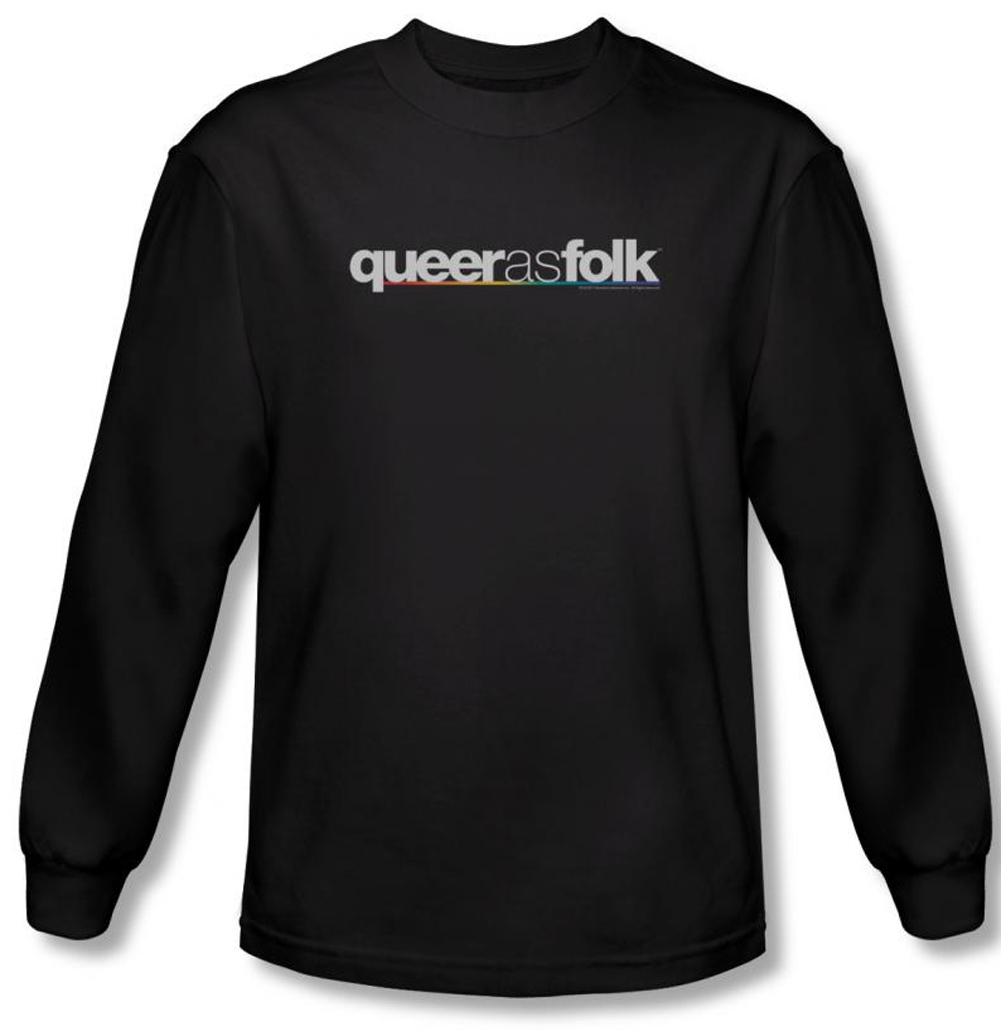 Queer As Folk Shirt Logo Black Long Sleeve T-Shirt Tee - Queer As Folk ...