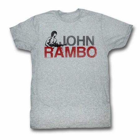 Rambo Shirt John Rambo Athletic Heather T-Shirt - Rambo Shirts
