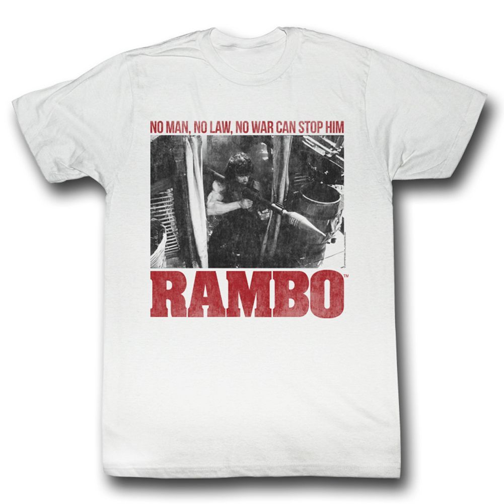 Rambo Shirt No One Adult White Tee T-Shirt - Rambo Shirts