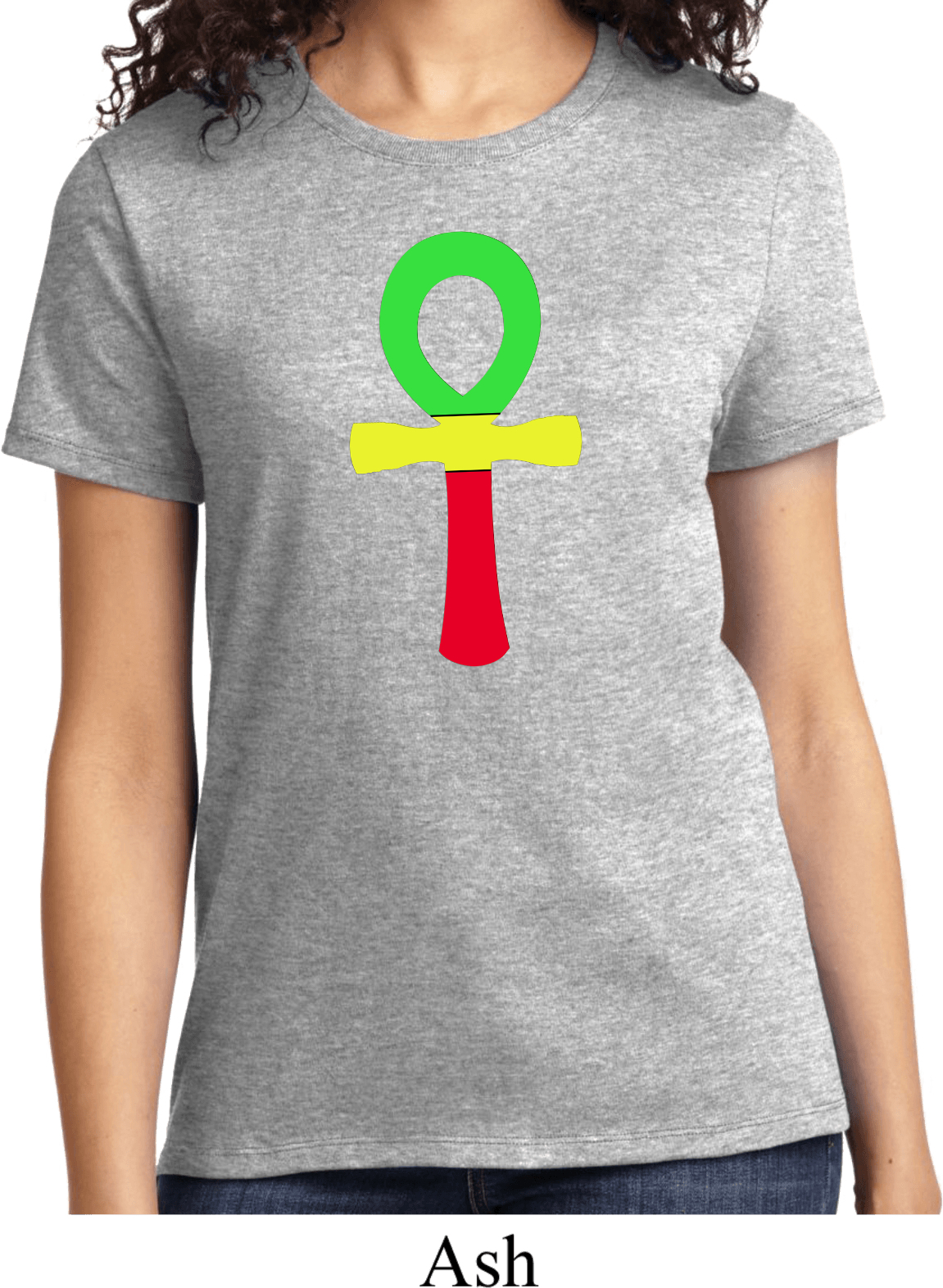 Rasta Ankh Ladies Shirt - Rasta Ankh Ladies Shirts
