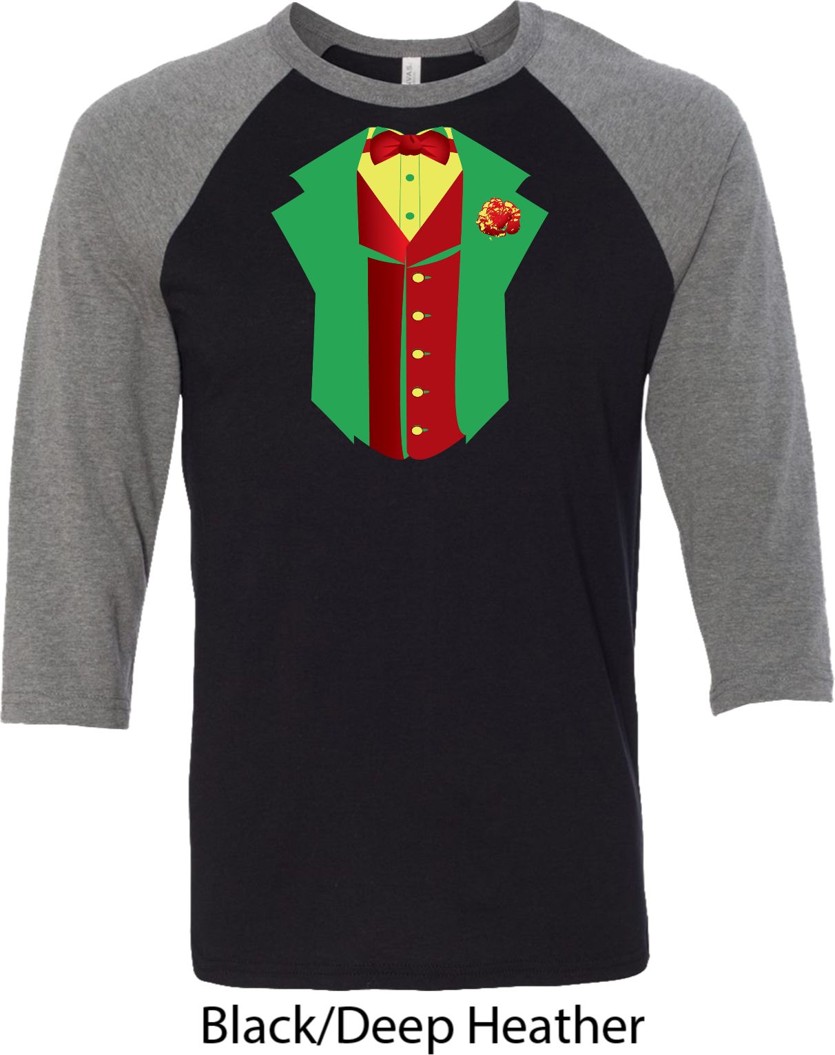Rasta Vest Tuxedo Raglan Shirt - Rasta Vest Tuxedo Mens Shirts Rasta Vest Tuxedo Raglan Shirt - Rasta Vest Tuxedo Mens Shirts