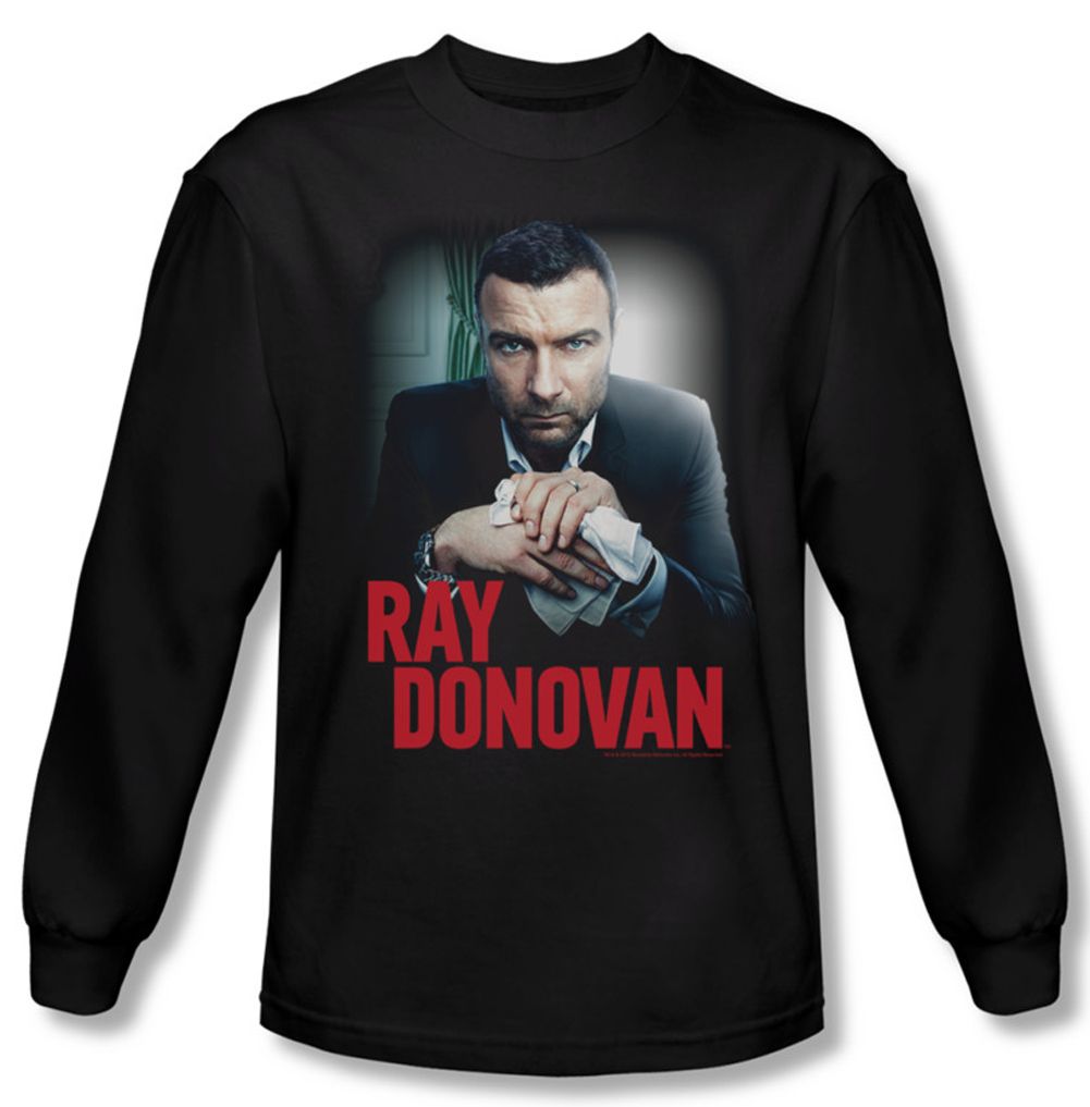 Ray Donovan Shirt Clean Hands Long Sleeve Black Tee T-Shirt - Ray ...