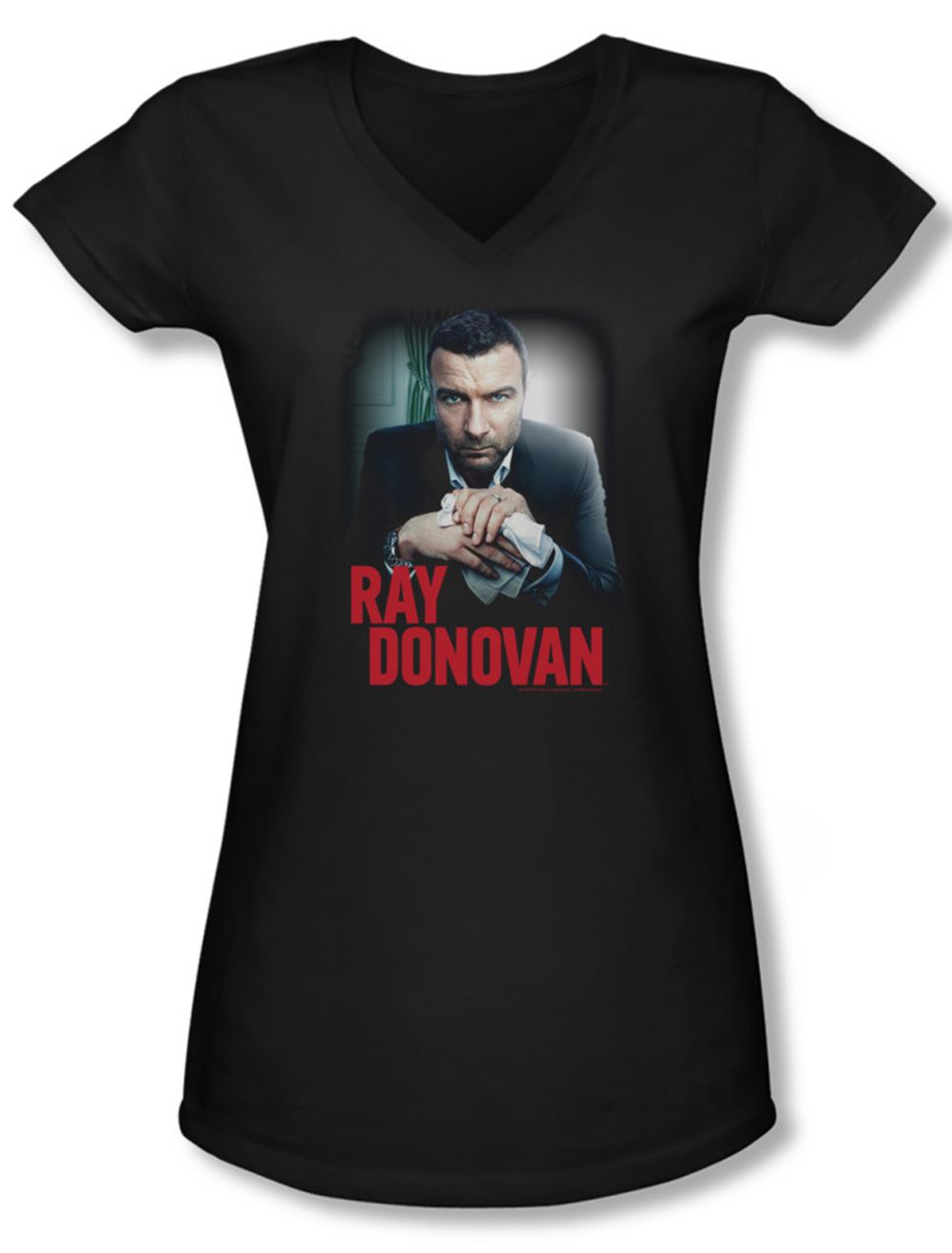 Ray Donovan Shirt Juniors V Neck Clean Hands Black Tee Shirt - Ray ...