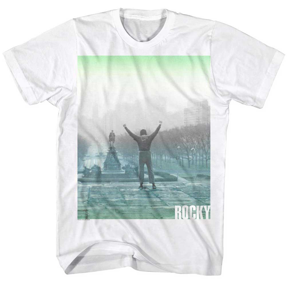 Rocky Shirt Arms Raised High White T-Shirt - Rocky Shirts