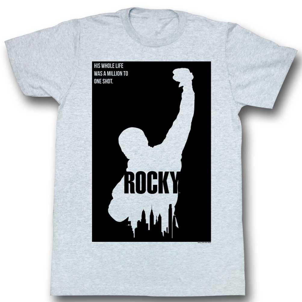Rocky Shirt Movie Poster Athletic Heather T-Shirt - Rocky Shirts