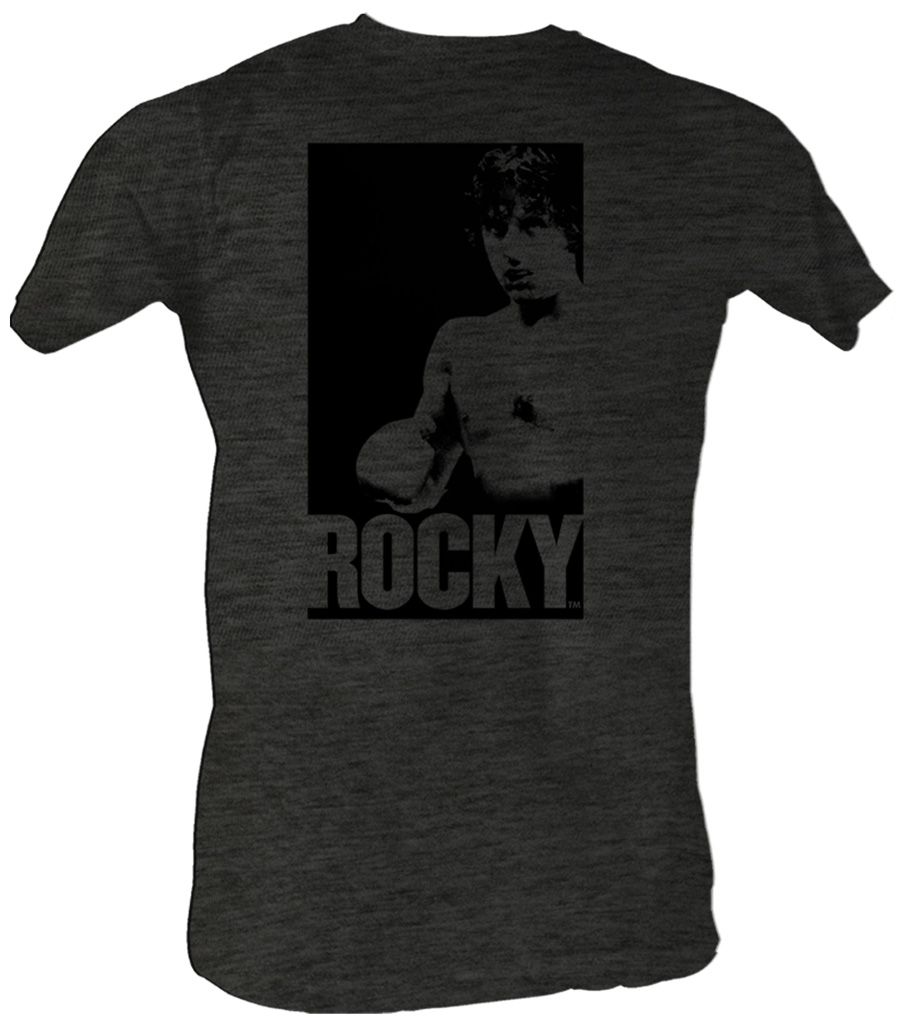 Rocky T-shirt In A Box Classic Adult Charcoal Tee Shirt - Rocky Adult ...