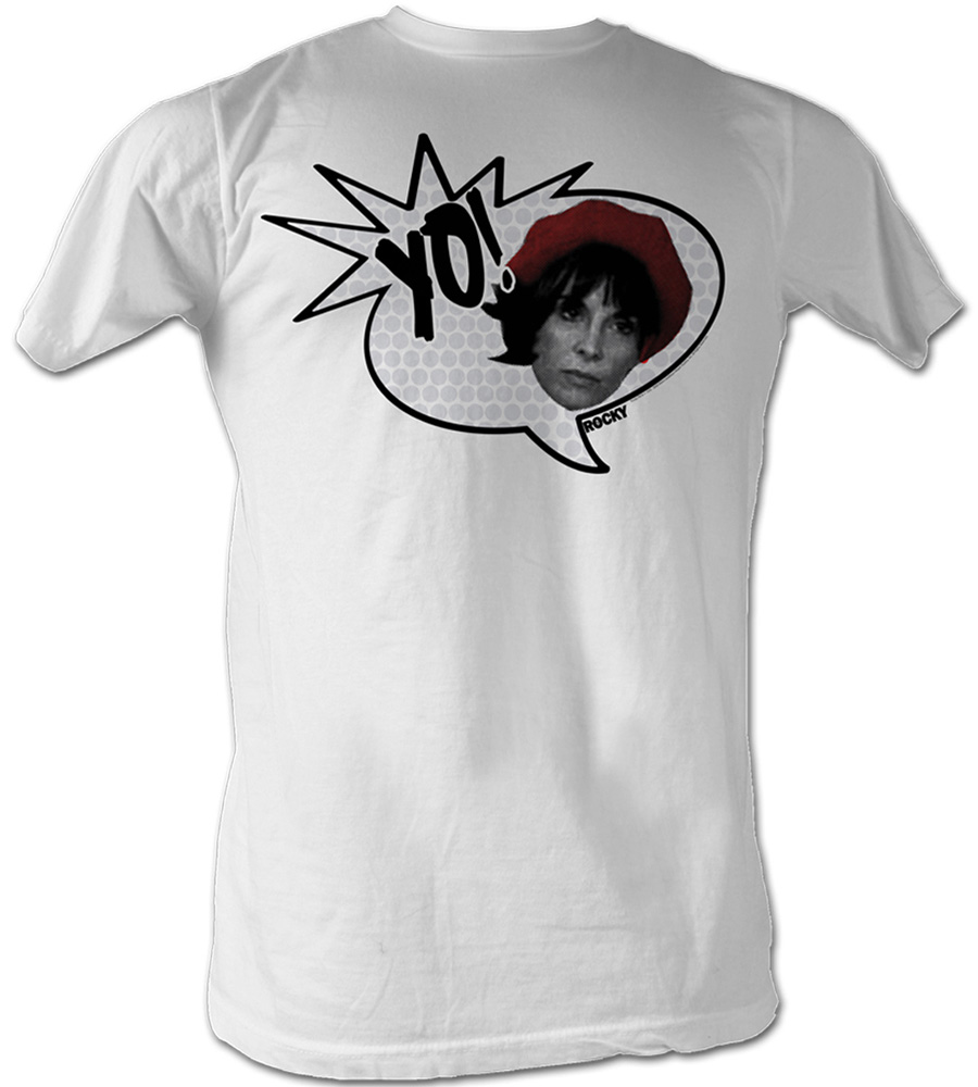 Rocky T-shirt Yo Adrian Classic Adult White Tee Shirt - Rocky Adult Shirts