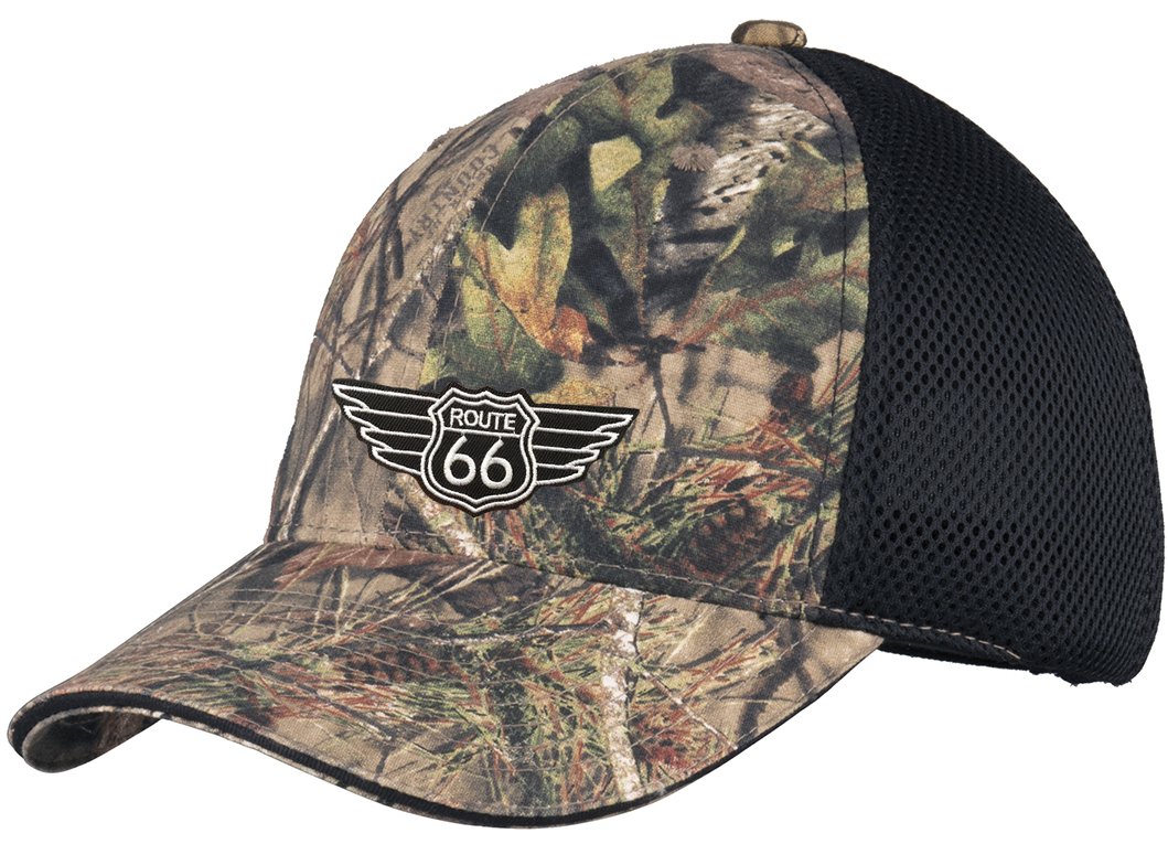 Rt Route 66 Adult Camo Mesh-Back Cap Hat - RT Route 66 Apparel