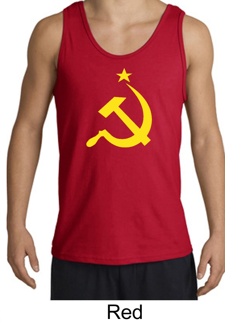Russian Tank Top Hammer and Sickle USSR Adult Tanktop - Soviet Hammer ...