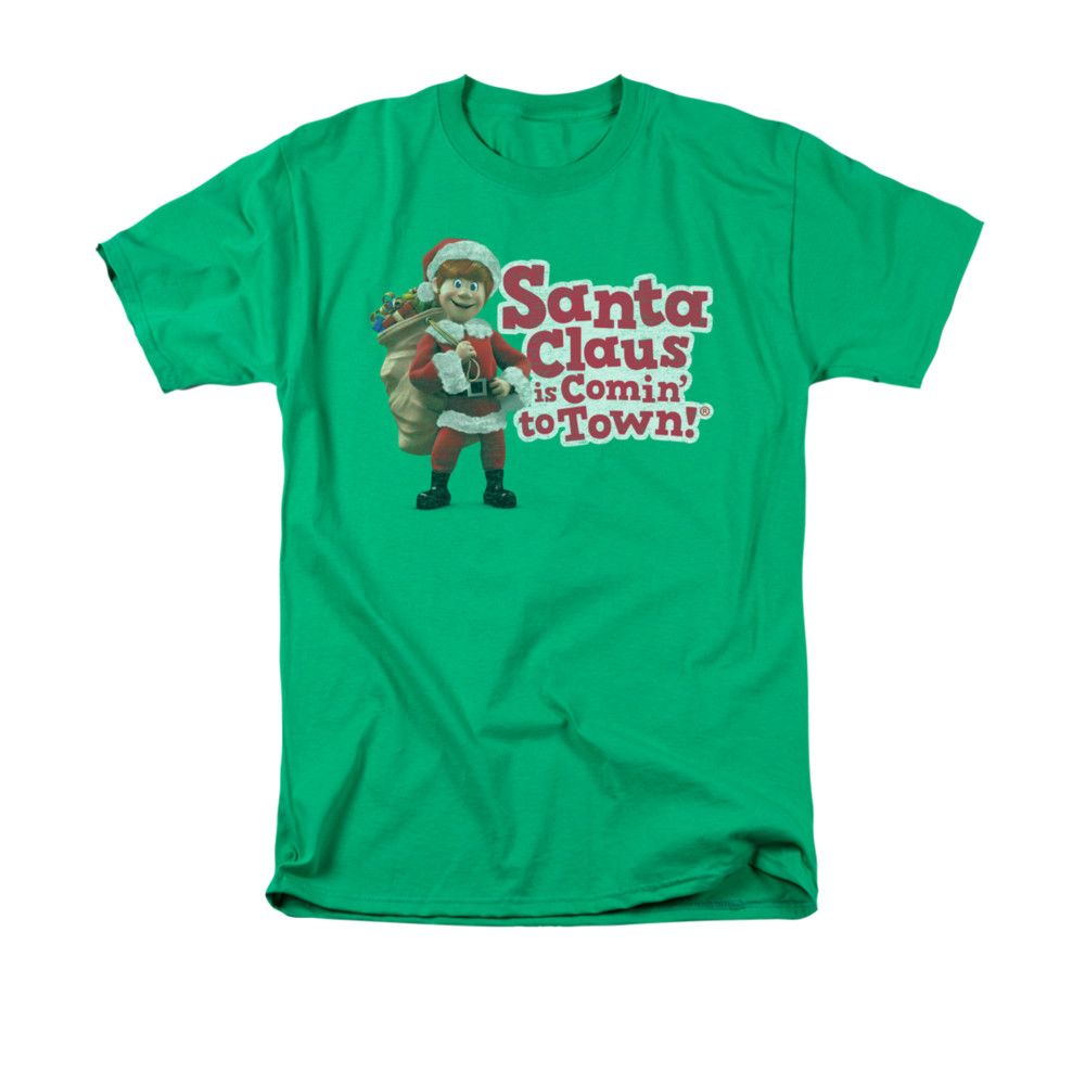 Santa Clause Shirt Logo Kelly Green T-Shirt - Santa Clause Is Coming To ...