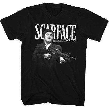 Scarface Shirt Machine Gun Black T-Shirt - Scarface Shirts