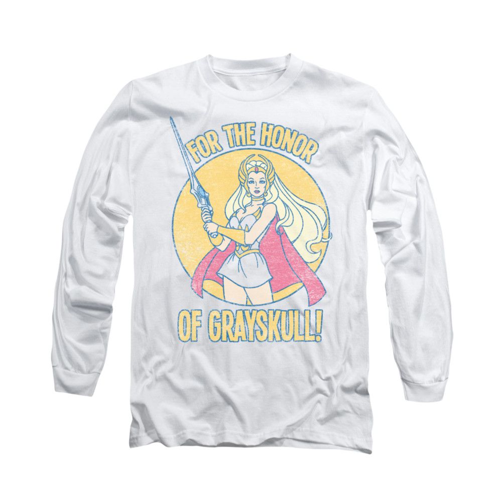 She-Ra Shirt Logo Long Sleeve Athletic Heather Tee T-Shirt - She-Ra ...