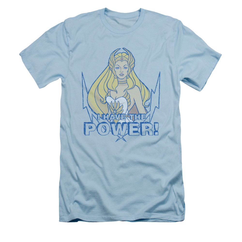 She-Ra Shirt Slim Fit Power Light Blue Tee T-Shirt - She-Ra Power Shirts