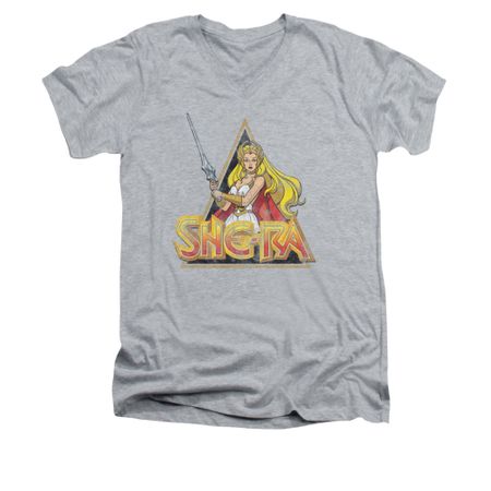 She-Ra Shirt Slim Fit V-Neck Rough Ra Athletic Heather Tee T-Shirt ...
