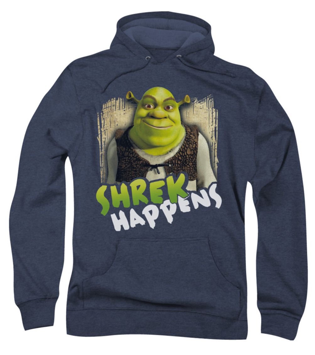Shrek Hoodie Sweatshirt Happens Navy Blue Adult Hoody Sweat Shirt ...