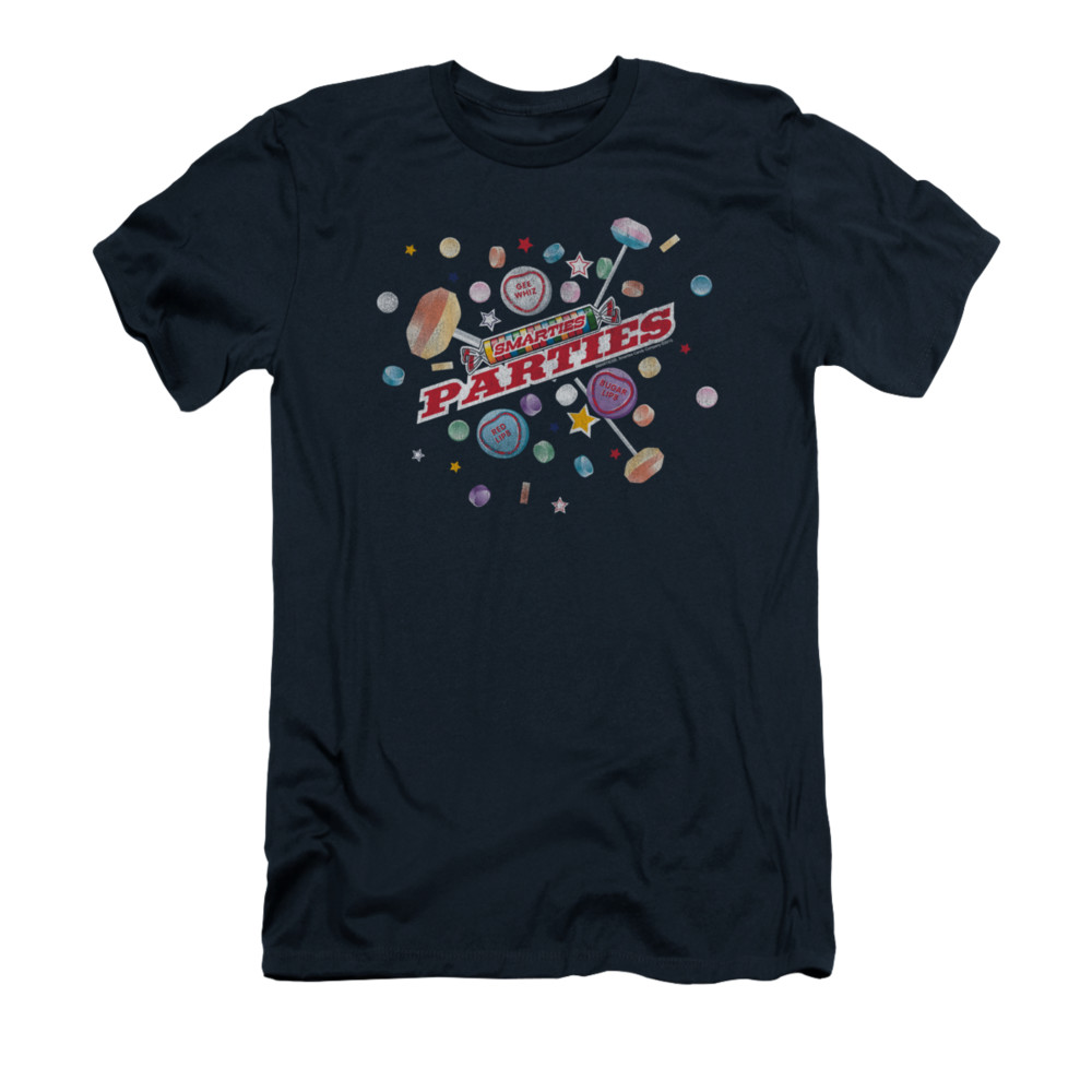 Smarties Shirt Slim Fit Parties Navy T-Shirt - Smarties Parties Shirts