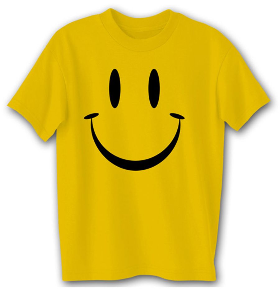 Smiley Face Shirt - Yellow Adult T-shirt - Funny T-shirts - One Liners