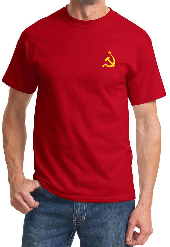 Soviet Shirt Hammer and Sickle Yellow Logo Pocket Print - Soviet Hammer ...