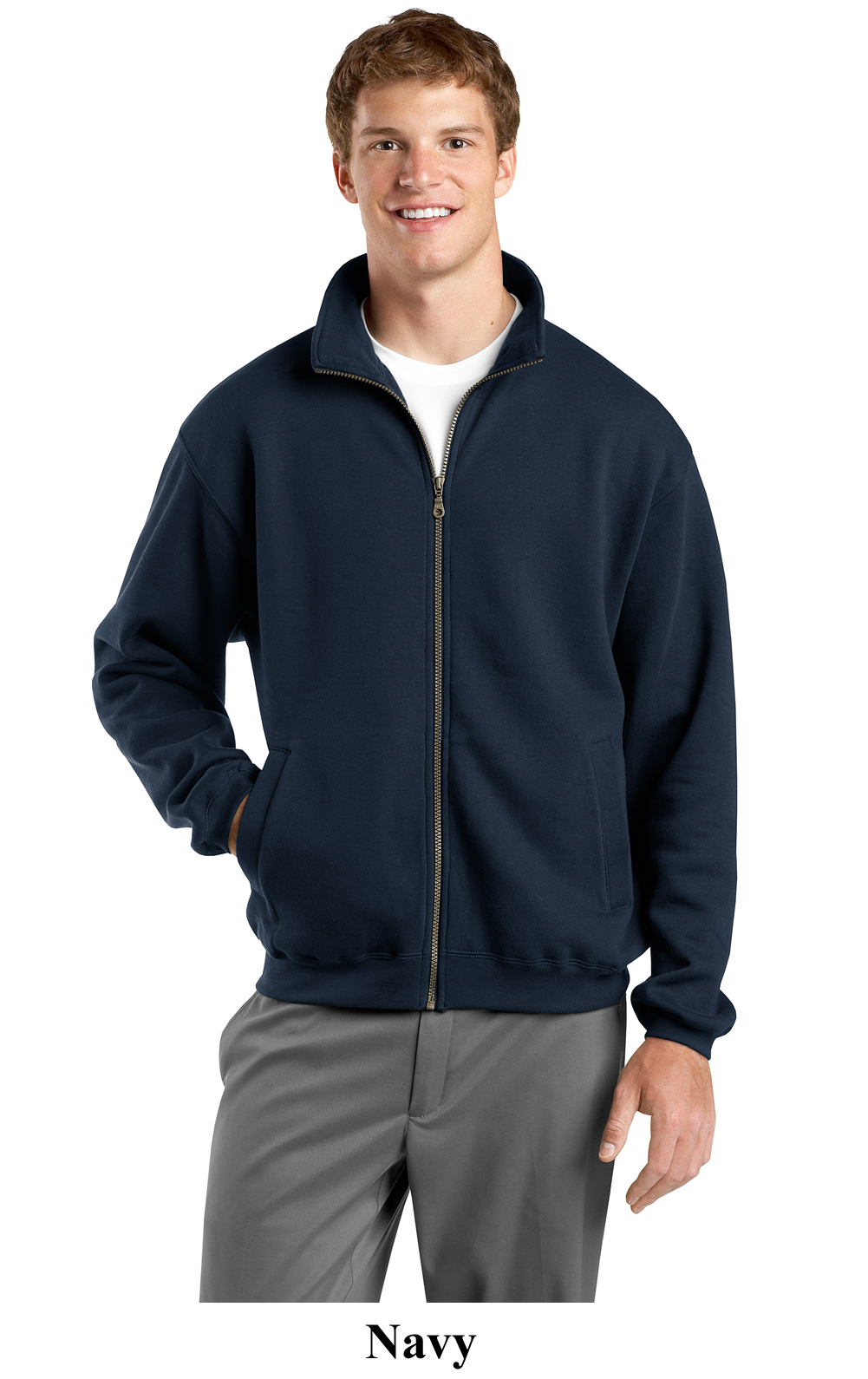 Sport Tek No Hood Full Zip Sweatshirt Fleece - Sport - Tek Clothing