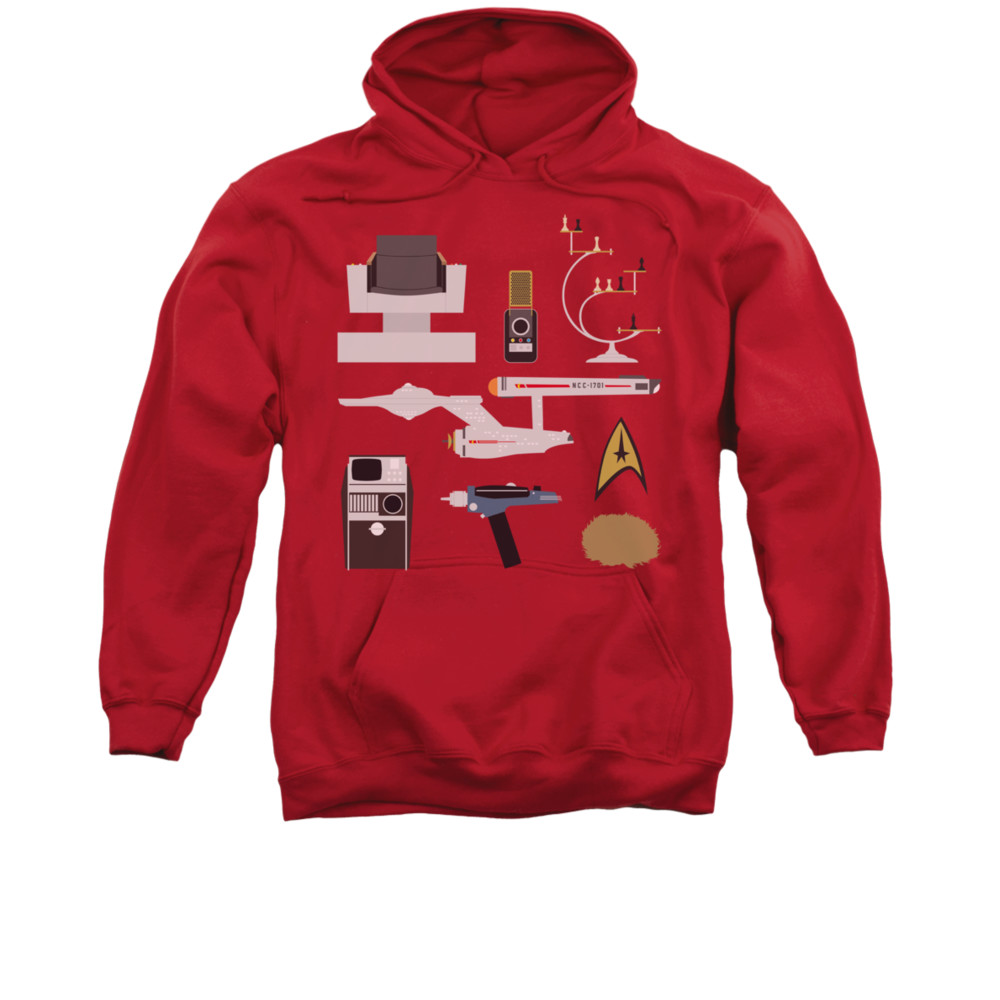 Star Trek Hoodie Gift Set Red Sweatshirt Hoody - Star Trek Gift Set Shirts