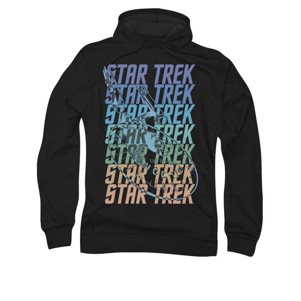 Star Trek Hoodie Multi Logo Black Sweatshirt Hoody - Star Trek Multi ...