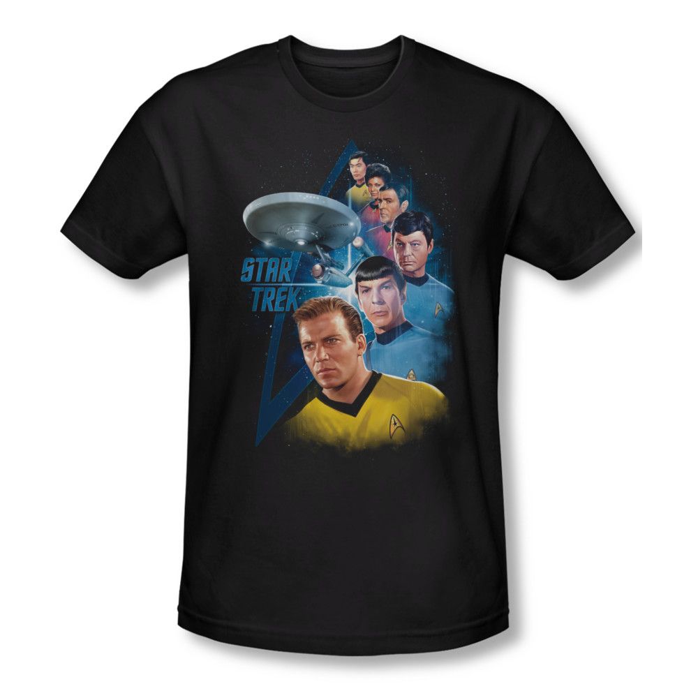 Star Trek Shirt Slim Fit Among The Stars Black T-Shirt - Star Trek ...