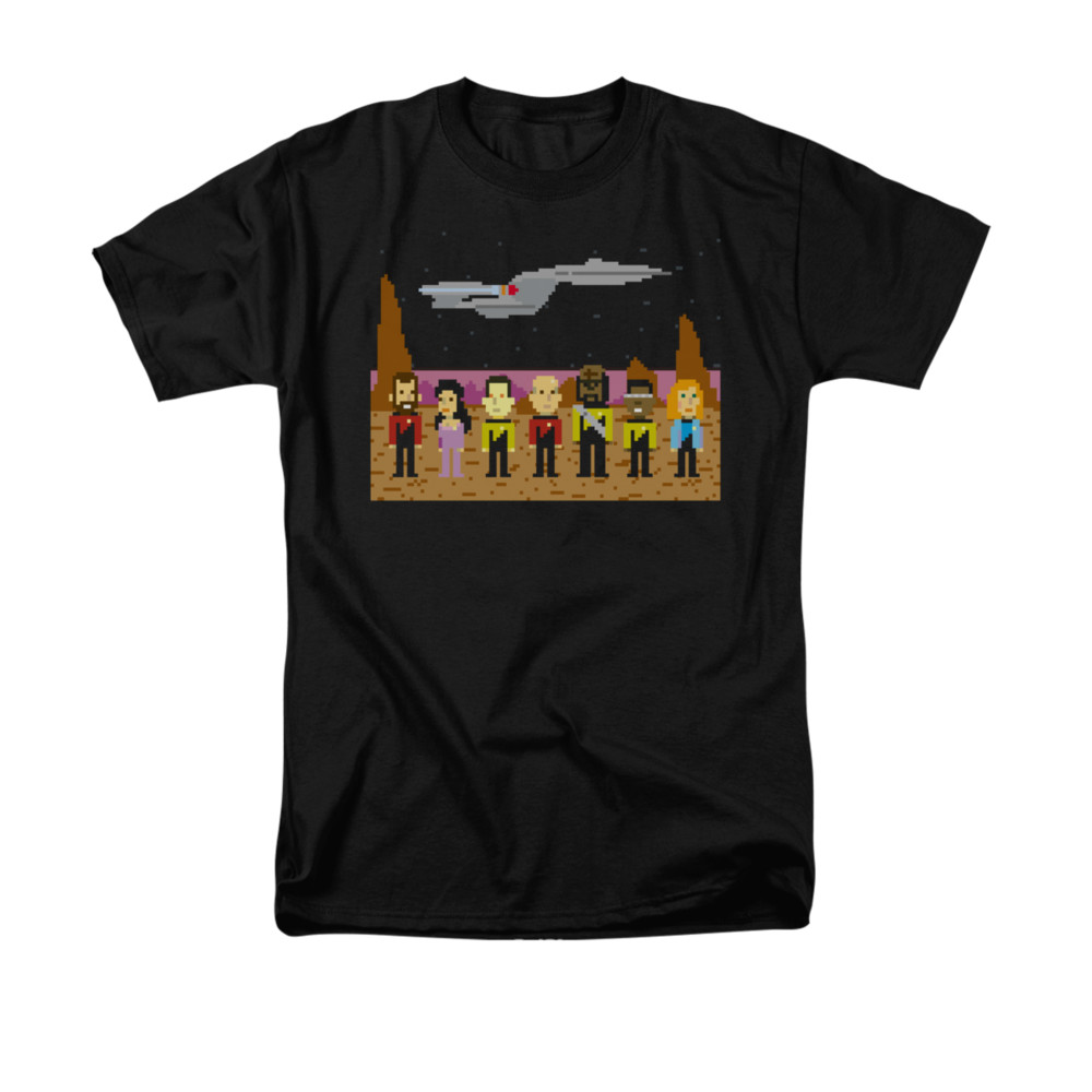 Star Trek - The Next Generation Shirt TNG Trexel Crew Adult Black Tee T ...