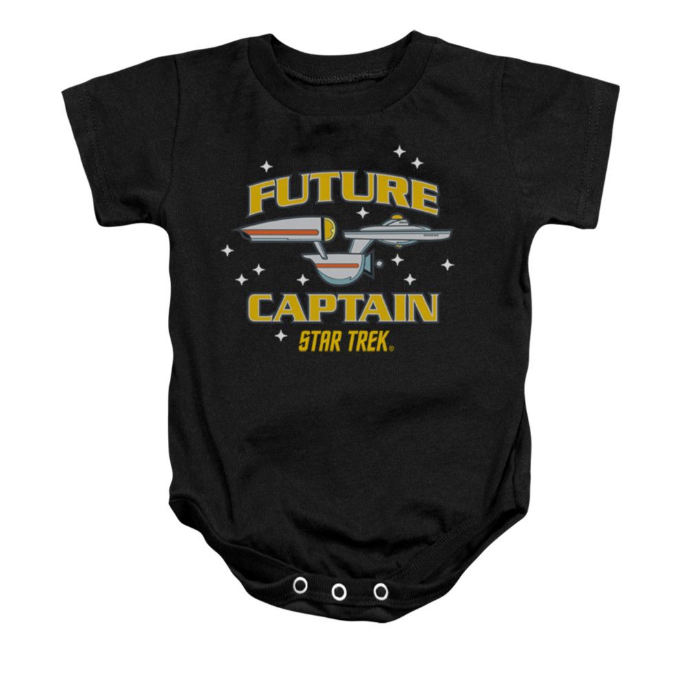 Star Trek - The Original Series Baby Romper Future Captain Black Infant ...