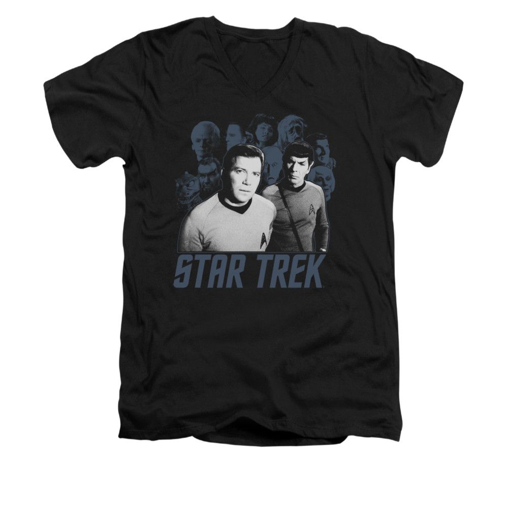 Star Trek - The Original Series Shirt Slim Fit V Neck Kirk Spock And ...