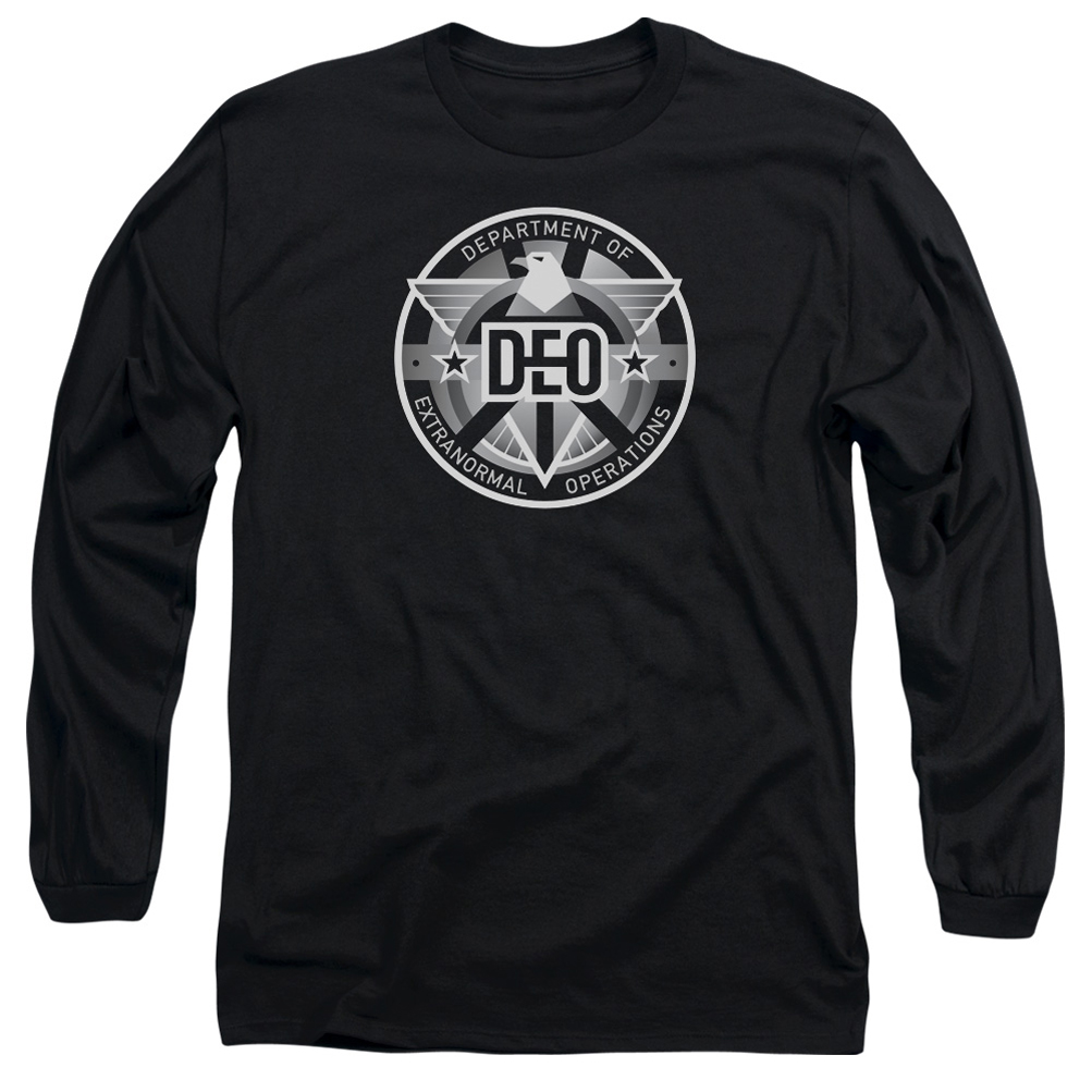 Supergirl Long Sleeve Shirt DEO Symbol Black Tee T-Shirt - Supergirl ...