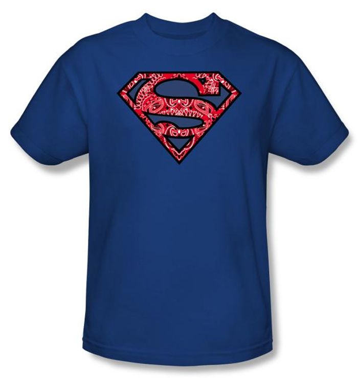 Superman Kids T-shirt Paisley Shield Logo Royal Blue Tee Youth ...
