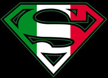 Superman Logo T-shirt Italian Shield Italy Adult Black Tee Shirt ...