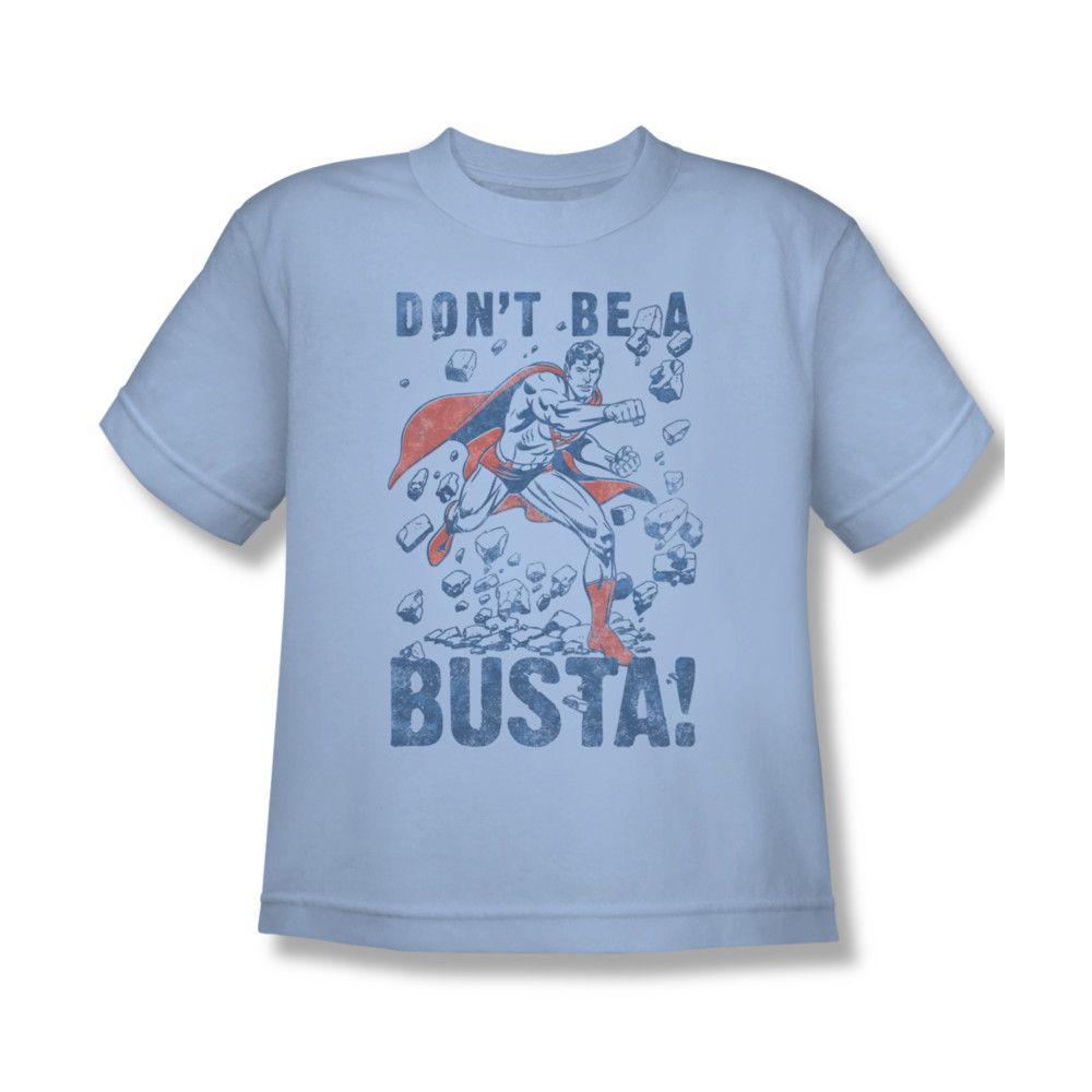 Superman Shirt Kids Busta Light Blue T-Shirt - Superman Busta Shirts