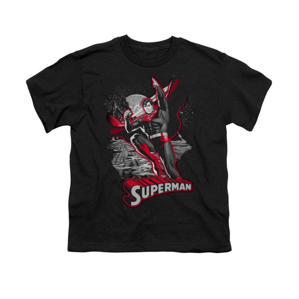 Superman Shirt Kids Red & Gray Black T-Shirt - Superman Red & Gray Shirts
