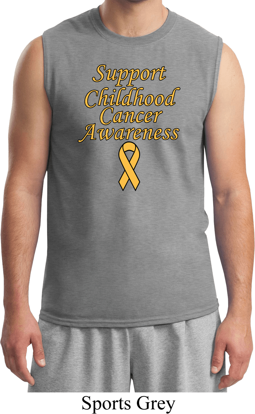 Support Childhood Cancer Awareness Muscle Shirt - Support Childhood ...