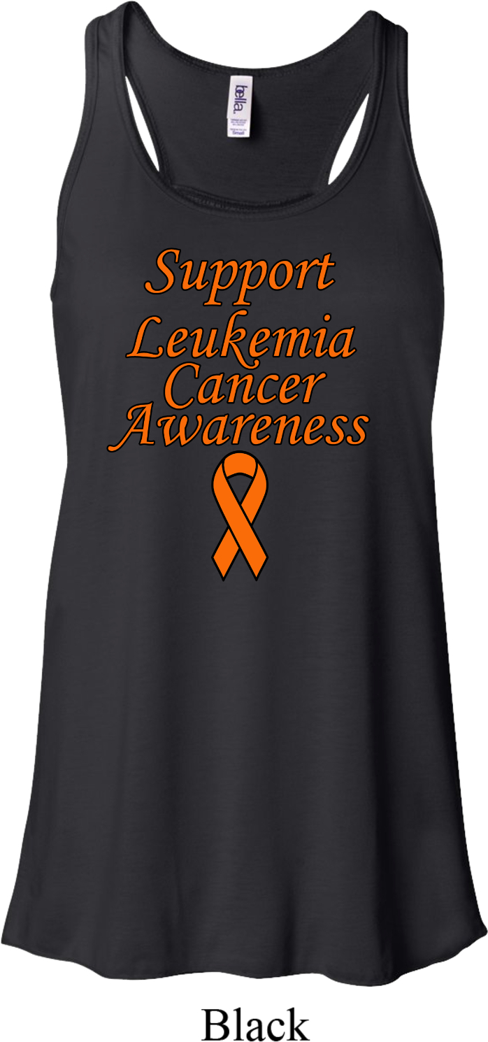 Support Leukemia Cancer Awareness Ladies Flowy Racerback - Support ...