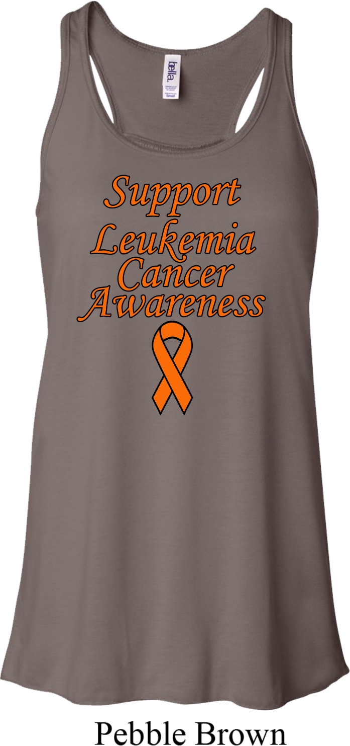 Support Leukemia Cancer Awareness Ladies Flowy Racerback - Support ...