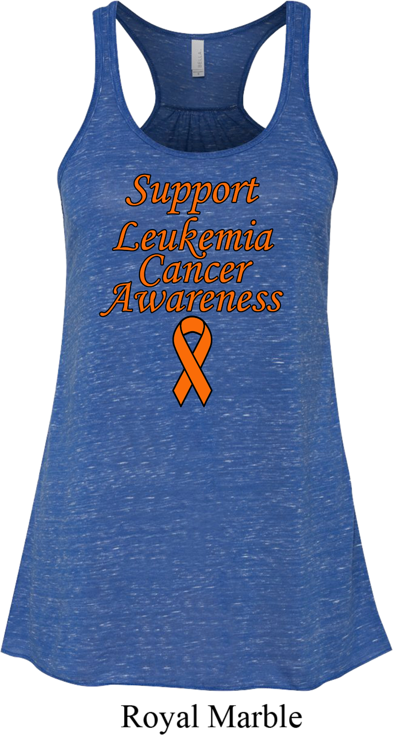 Support Leukemia Cancer Awareness Ladies Flowy Racerback - Support ...
