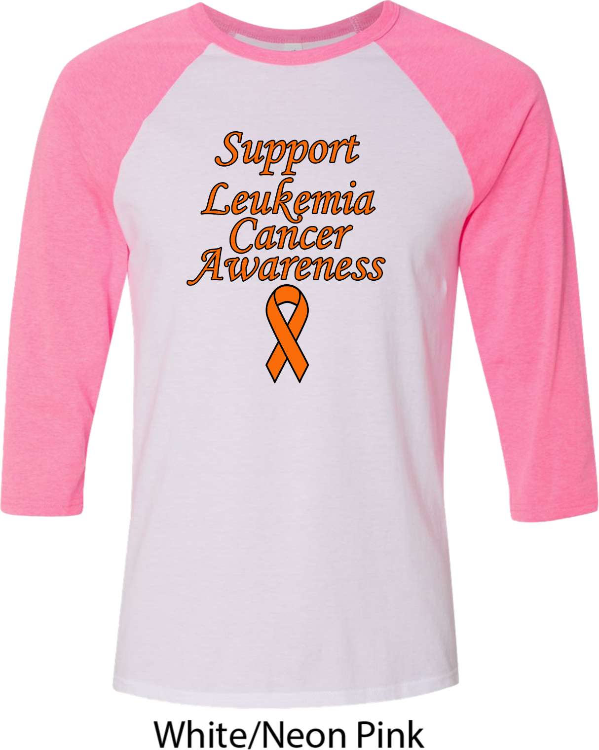 Support Leukemia Cancer Awareness Raglan Shirt - Support Leukemia ...