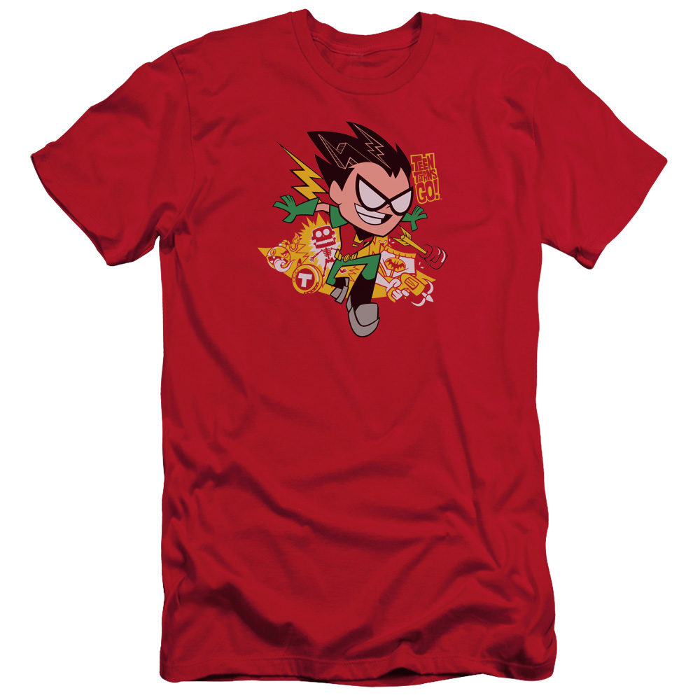 Teen Titans Go Shirt Slim Fit Robin Red T-Shirt - Teen Titans Go Robin ...