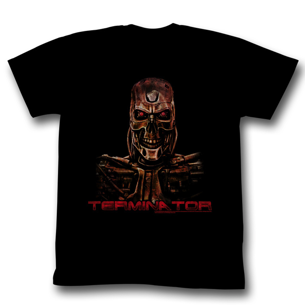 Terminator Shirt Code Red Adult Black Tee T-Shirt - Terminator Shirts