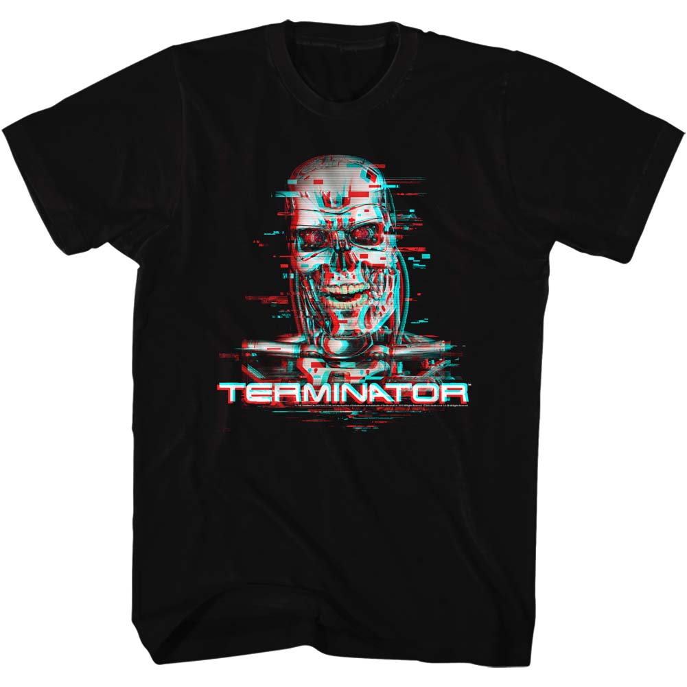 Terminator Shirt Glitch Black T-Shirt - Terminator Shirts