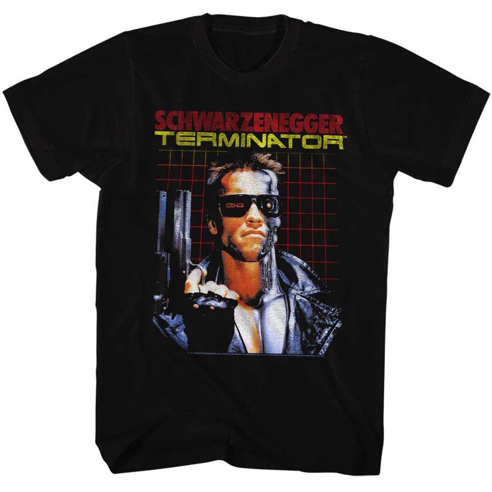 Terminator Shirt Grid Black T-Shirt - Terminator Shirts