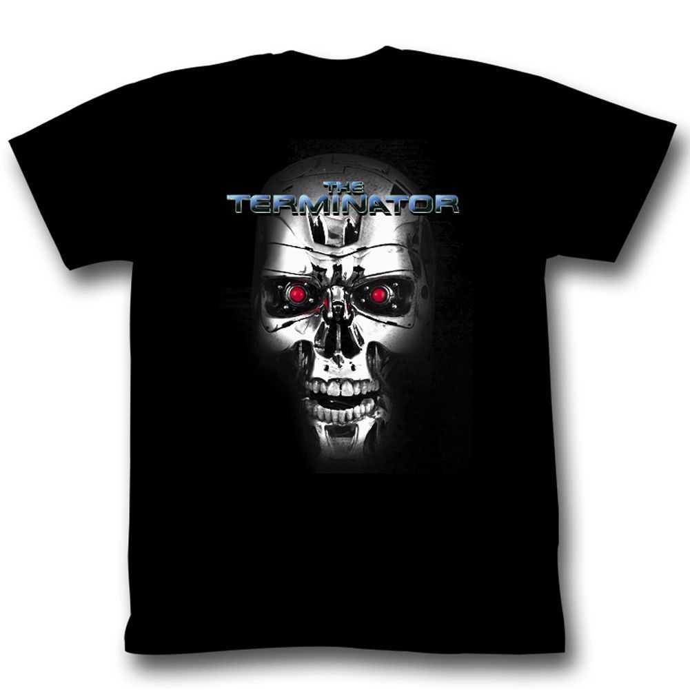 Terminator Shirt The Terminator Adult Black Tee T-Shirt - Terminator Shirts