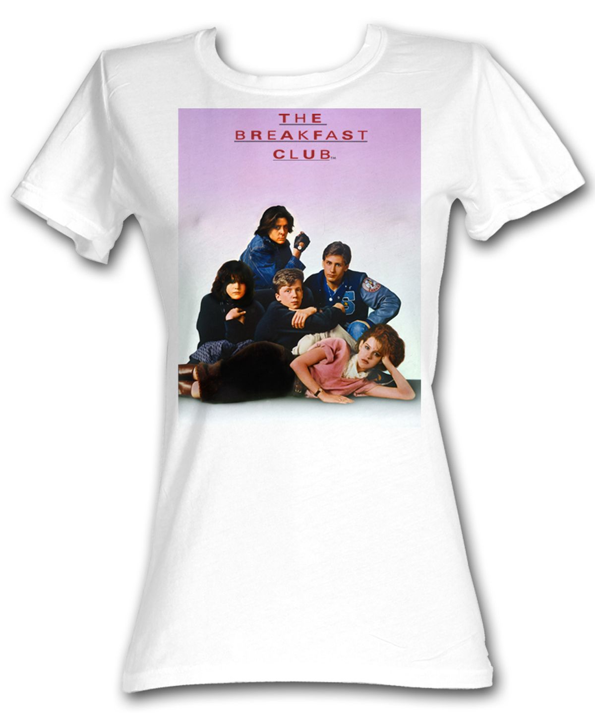 The Breakfast Club Juniors T-Shirt Movie BFC Poster White Tee Shirt ...