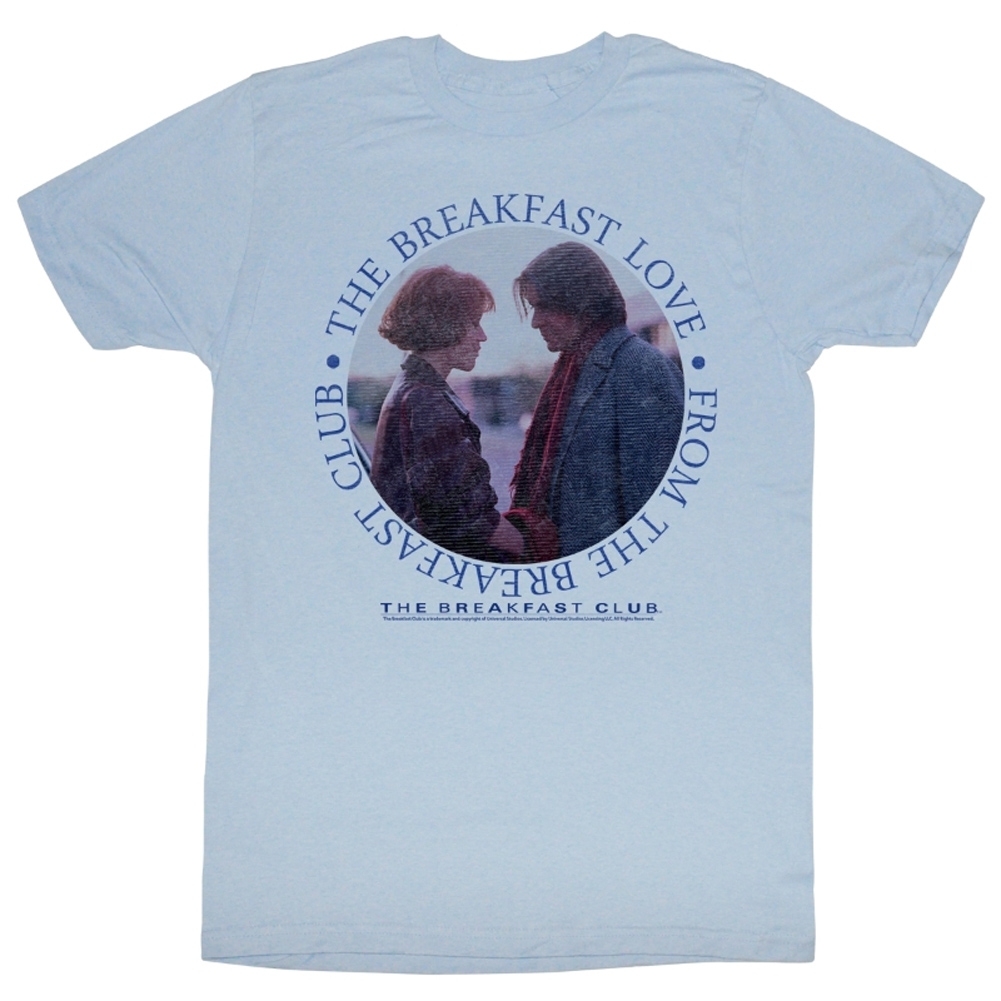The Breakfast Club Shirt Breakfast Love Adult Light Blue Tee T-Shirt ...