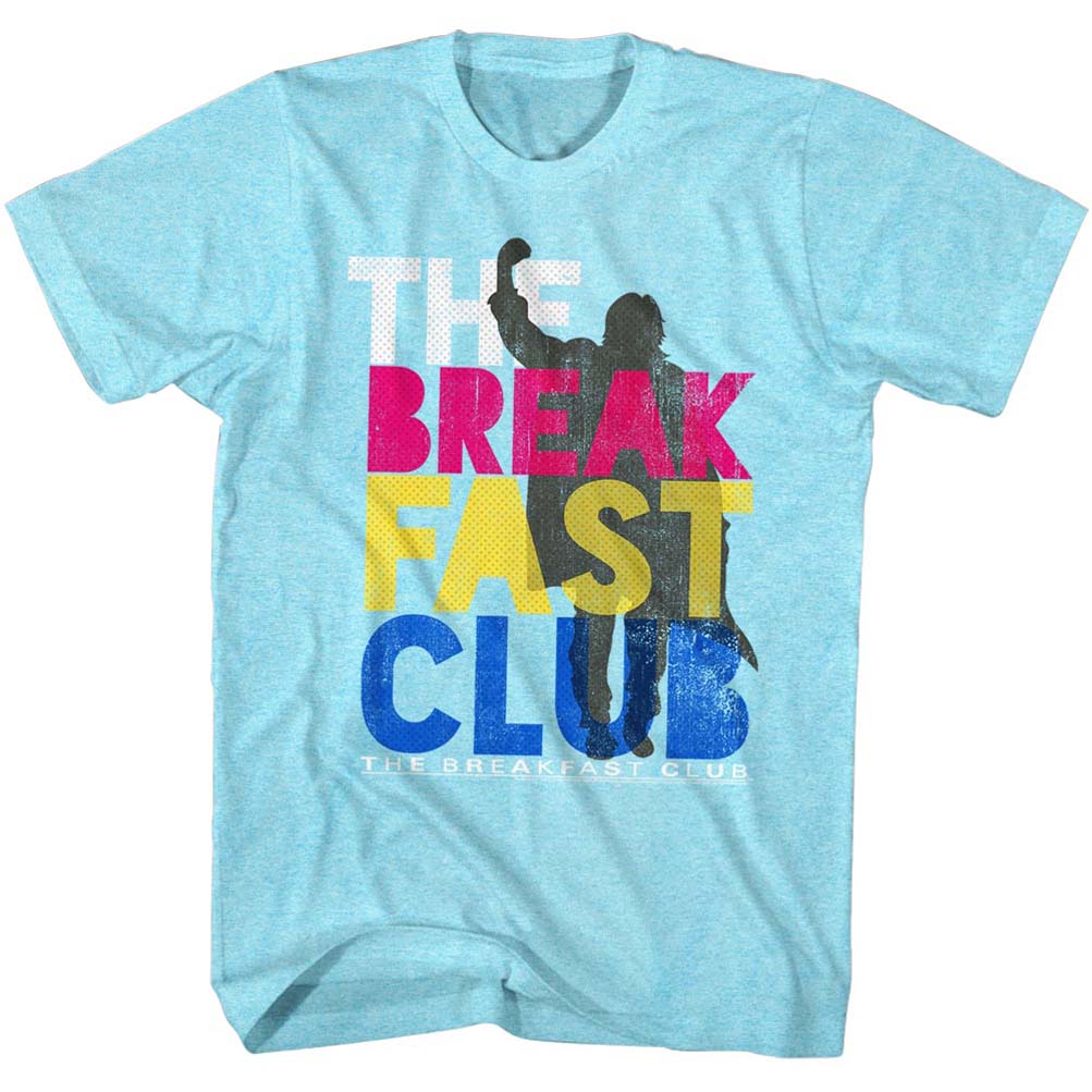The Breakfast Club Shirt Multi Color Logo Light Blue T-Shirt - The ...